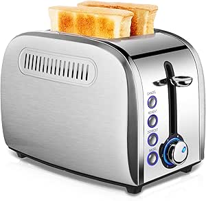 Amazon.com: Toaster 2 Slice Best Rated - Stainless Steel Toaster Easy ...