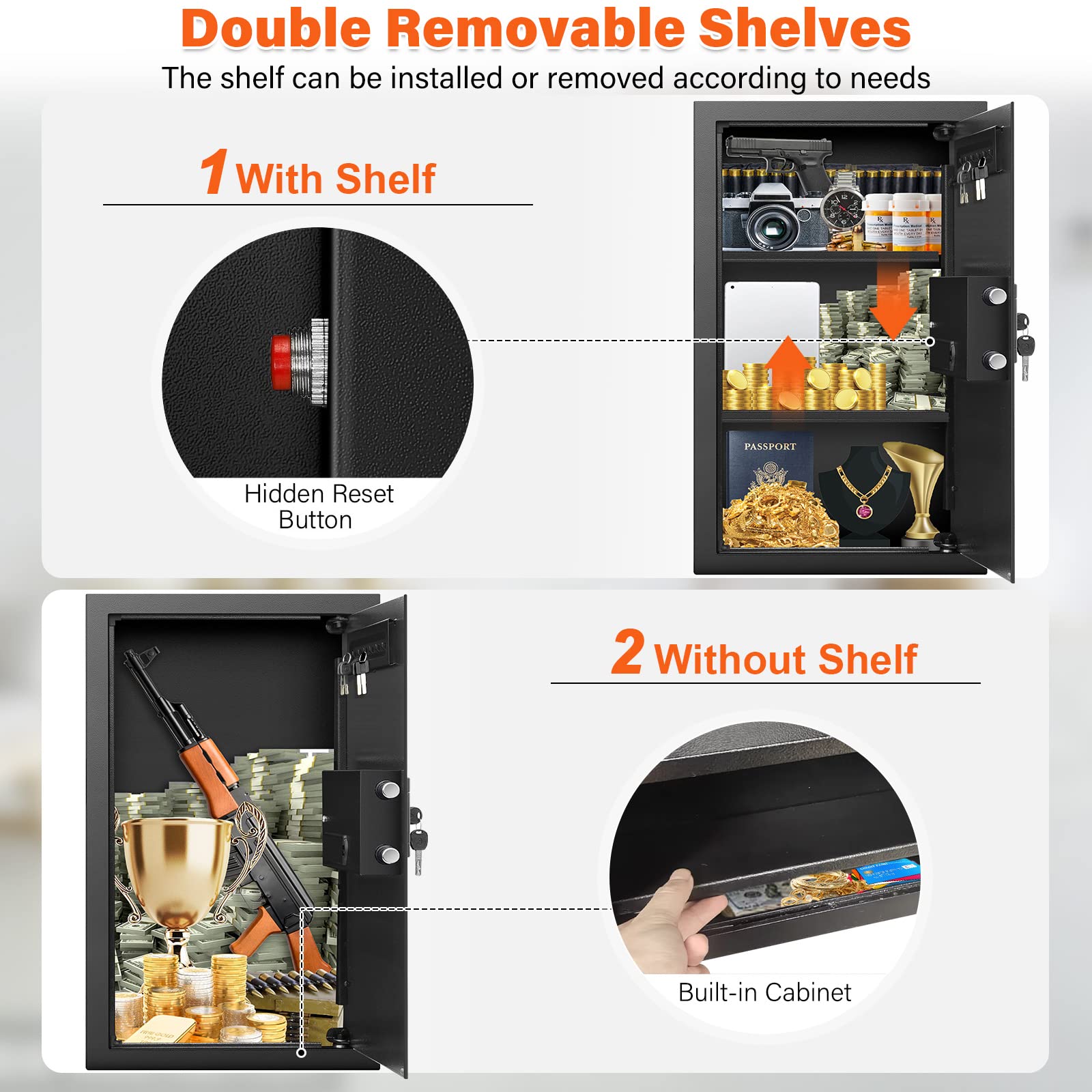 Mua 25.6" Tall Fireproof Wall Safes Between the Studs 16" Centers ...