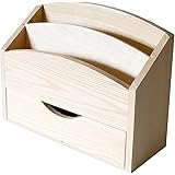 Vintage Style Wooden Letter Rack With Drawer: Amazon.co.uk: Kitchen & Home