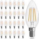 GvvooHome Candelabra Light Bulbs 40 watt, E12 LED Bulb Dimmable Chandelier Light Bulbs, B10 ...