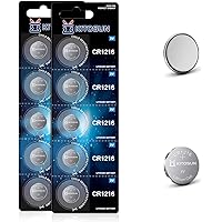 Amazon.com: KITOSUN CR1216 3V Lithium Coin Watch Battery – 3 Volt CR 1216 Lithium Cell Button ...