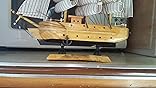 Amazon.com: bouti1583 Sailing Tall Ship Boat Wooden Model Craft Decor ...