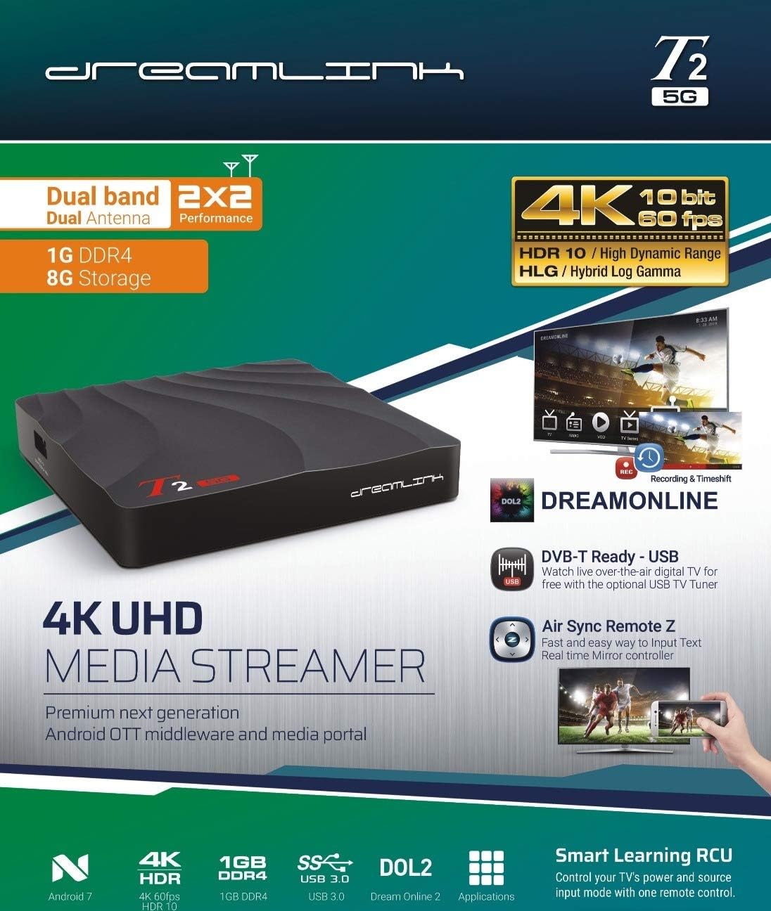 2019 Dreamlink T2 5G Hybdrid Quadcore Android 7 T2 5GDual Band 5G Built ...