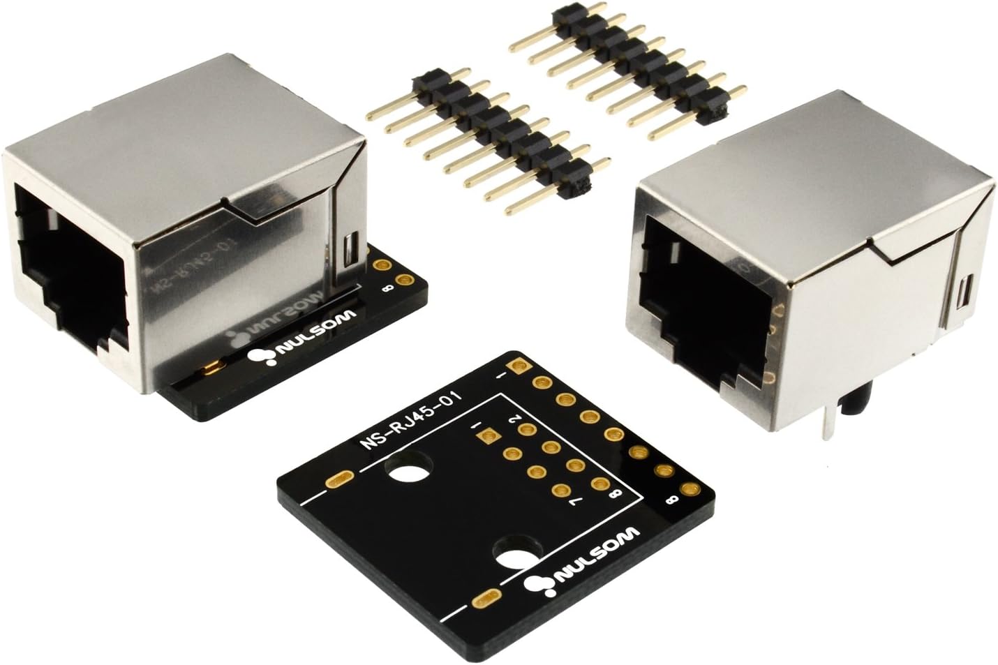 2 unidades, 8-Pin Conector RJ45 (8P8 C) y Breakout Board Kit para Ethernet DMX-512 RS-485 RS-422 ...