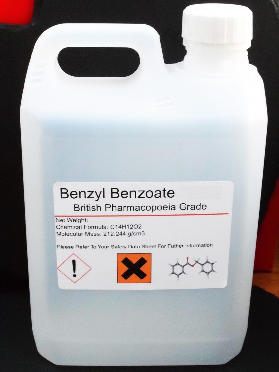 Benzoate de Benzyle Pure USP BP FCC Approuvé (5lt): Amazon.fr: Animalerie