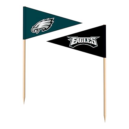 NFL Philadelphia Eagles Toothpick Flags36 Piece, Team Colors, One Size ...