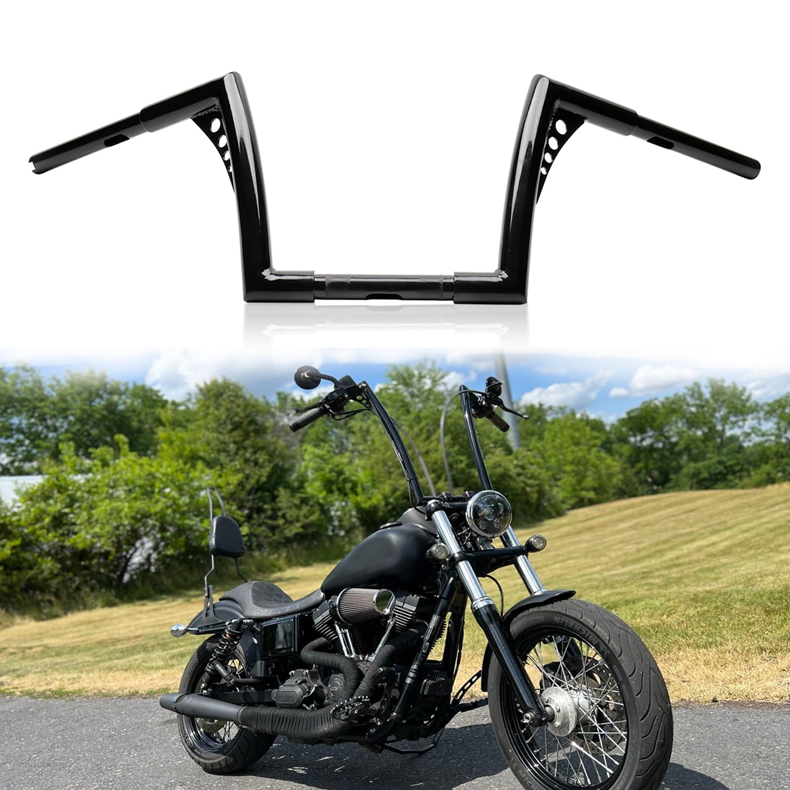 TIGERSGATE Sportster Dyna Softail Ape Hangers Diablo Handlebar for ...
