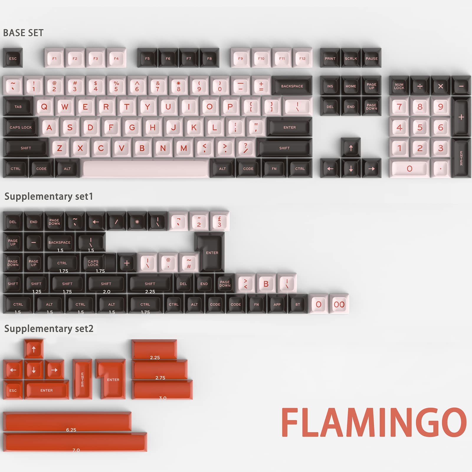 Mua Terukir Wunzkii Keycaps 171 Keys Flamingo Custom Keycaps Doubleshot ...