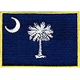 Amazon.com: South Carolina State Flag Embroidered Patch Iron-On SC ...