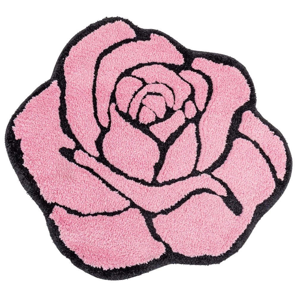 Mibathni Cute Rose Bath Mat for Bathroom Pink Bathroom Mats Non Slip ...