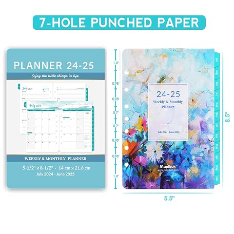 Mua 2024-2025 Planner Refills - 7 Holes Punched, Planner Refills 2024 ...