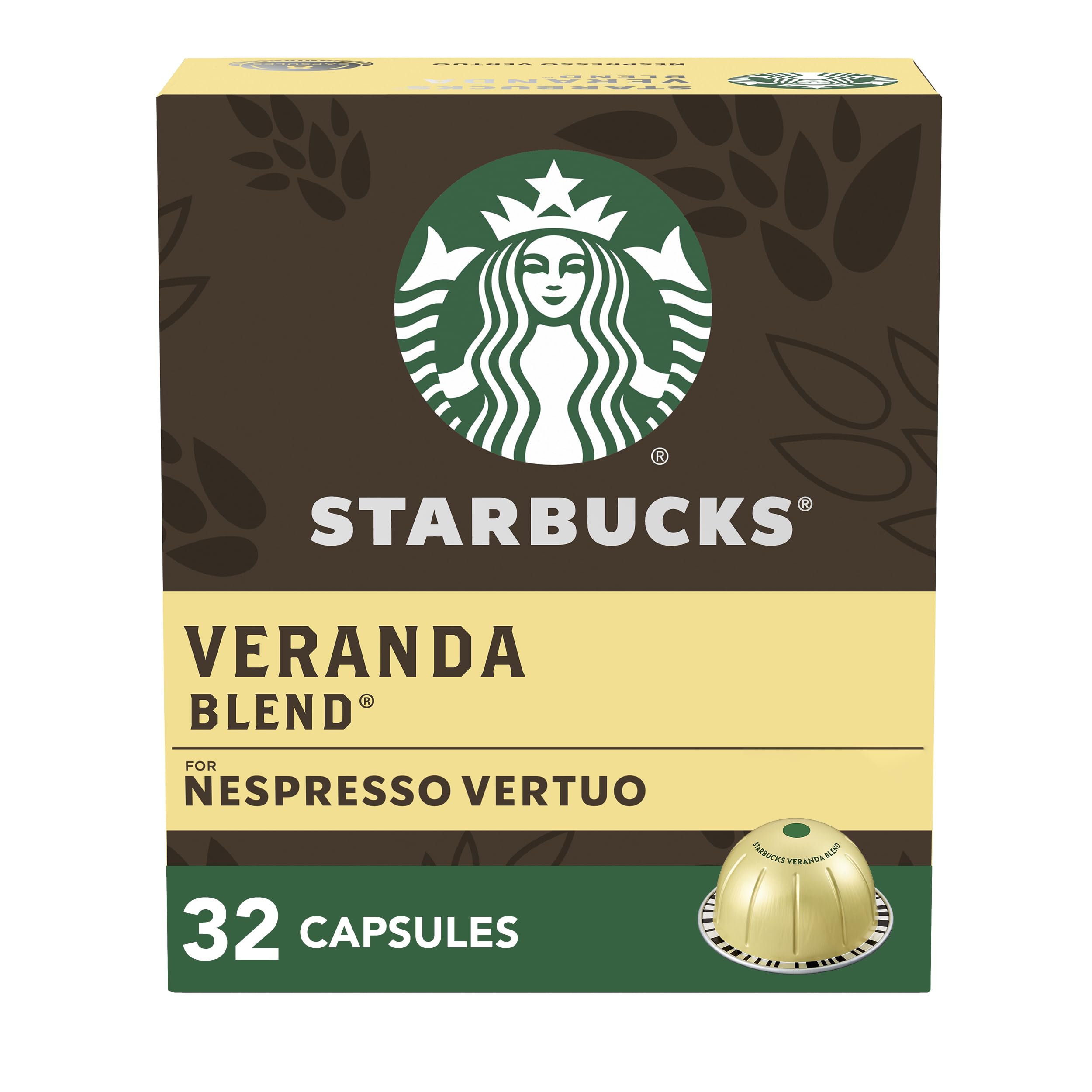 Starbucks by Nespresso Vertuo, Veranda Blend, Blonde Roast Coffee, 32 ...
