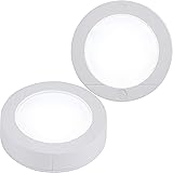 GE Wireless LED Puck Lights, 4 Pack, Battery Operated, 20 Lumens, Touch ...