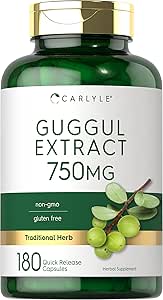 Amazon.com: Carlyle Guggul Extract 750 mg Guggulsterone 180 Caps ...
