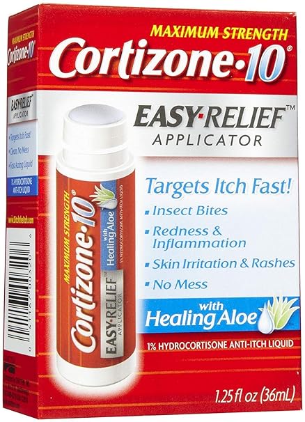 Amazon.com : Cortizone-10 Easy Relief Applicator Anti-Itch Liquid 1.25 ...