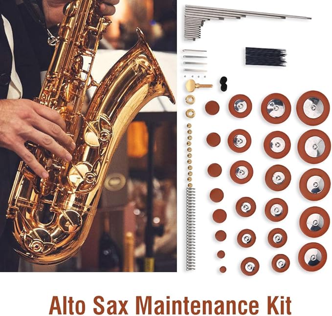 Amazon.com: Alto Sax Repair Parts Kit 1 Set Alto Saxophone Pad Set ...