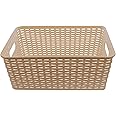 Amazon.com: YBM Home Medium Plastic Rattan Storage Box Basket Organizer ...