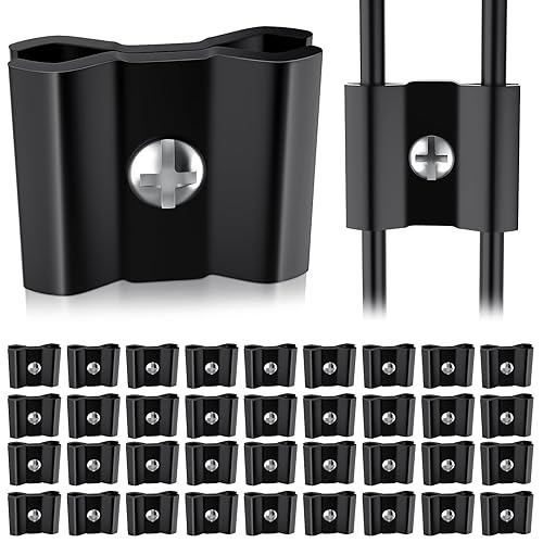 Tcevily 50 Pcs Gridwall Joining Clips Black Wire Grid Panel Connector ...