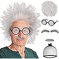 Amazon.com: IMEYLE 6 Pcs Set Old Man Wig Adult +Eyebrows+Beard+Glasses ...