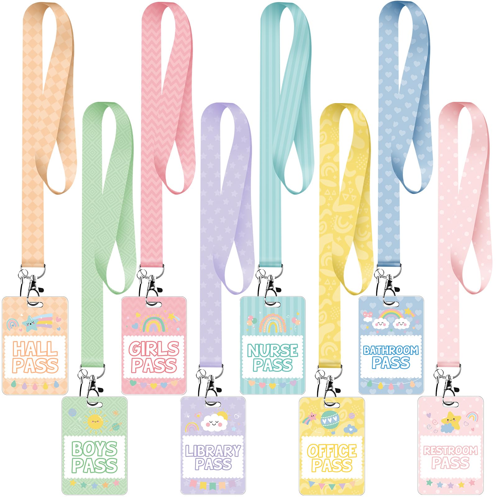 Mua 8 Sets Hall Lanyards Passes Classrooms Passes Set Unbreakable ...