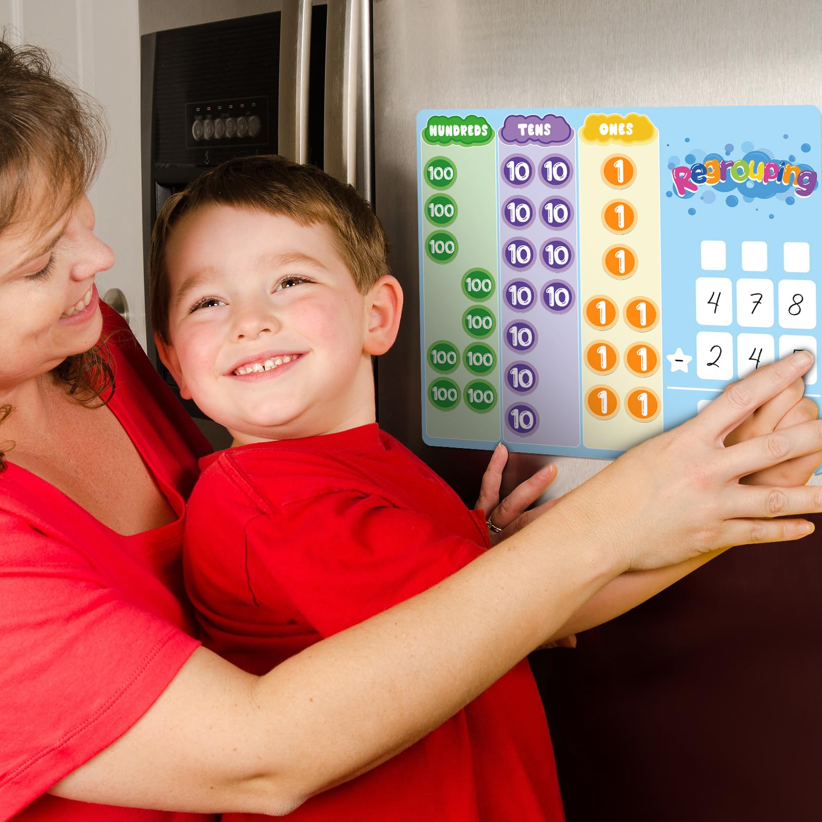 Mua 4 Sets Regrouping Base Ten Place Value, Magnetic Dry Erase Board ...