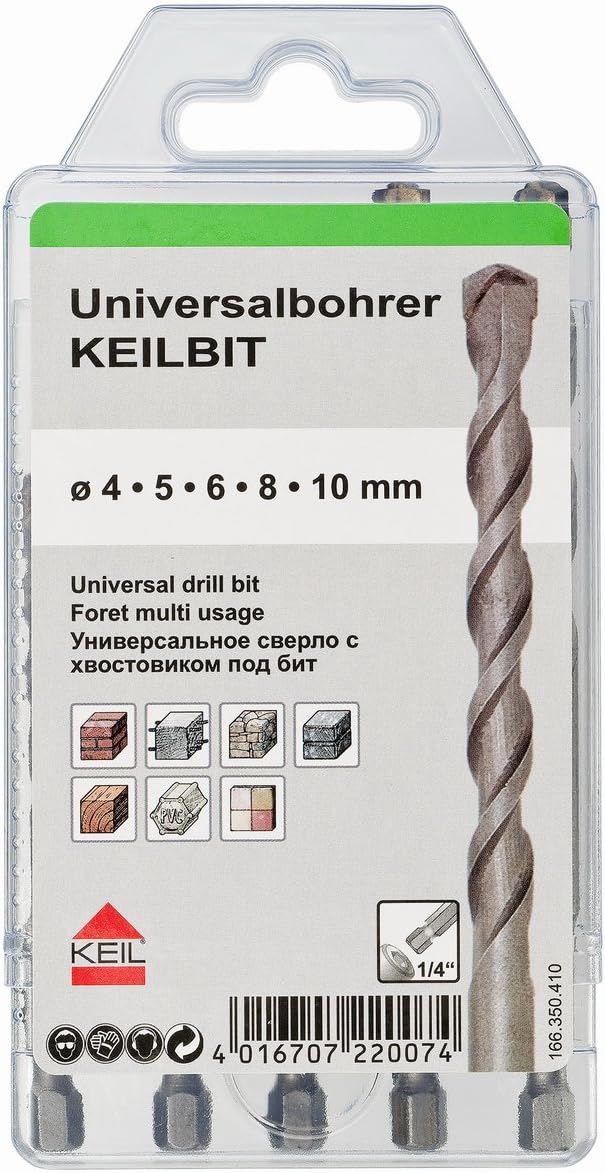 Keil 166260410 Keil Bit Universal Drill Bit Set with 1/4 in Hex Drive ...