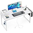 Amazon.com: KKL Large Computer Desk with Power Outlets and USB Port ...