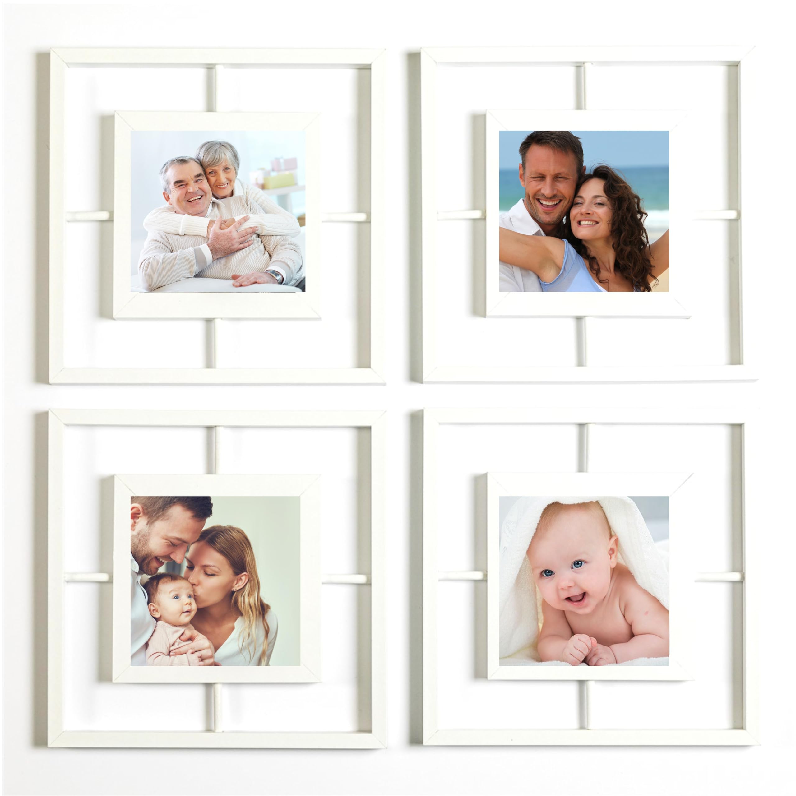 Gallery wall frames set. 4 pack 8 X 8 inch. Photo frames for wall ...