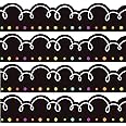 Amazon.com: AWIZOM 72 Feet Black with White Squiggles Bulletin Board ...