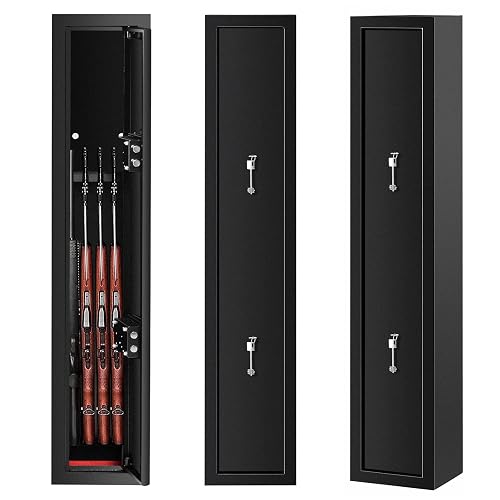 Rifle Safe, Shotgun Gun Safes with Quick Access 4-Guns, Security Metal ...
