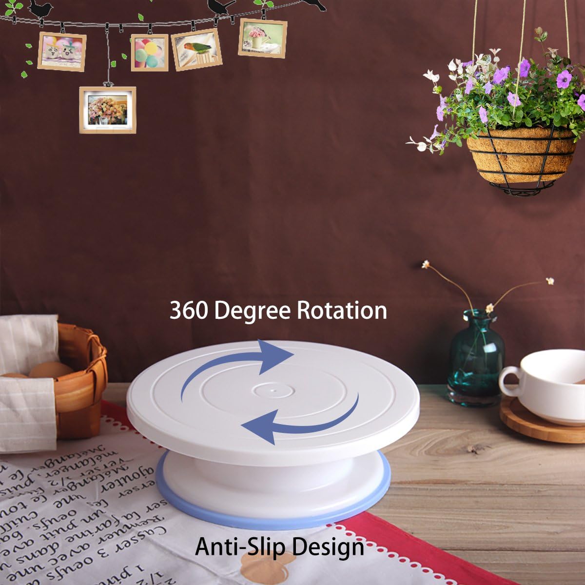 Philonext Rotating Cake Turntable, All-In-One Cake Decorating Supplies ...