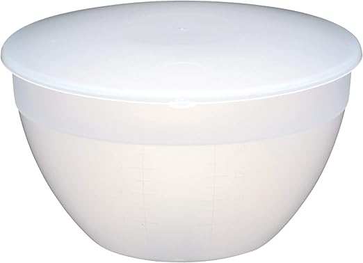 KitchenCraft Extra-Large Plastic Pudding Basin with Lid, 2.3 Litres (4 ...