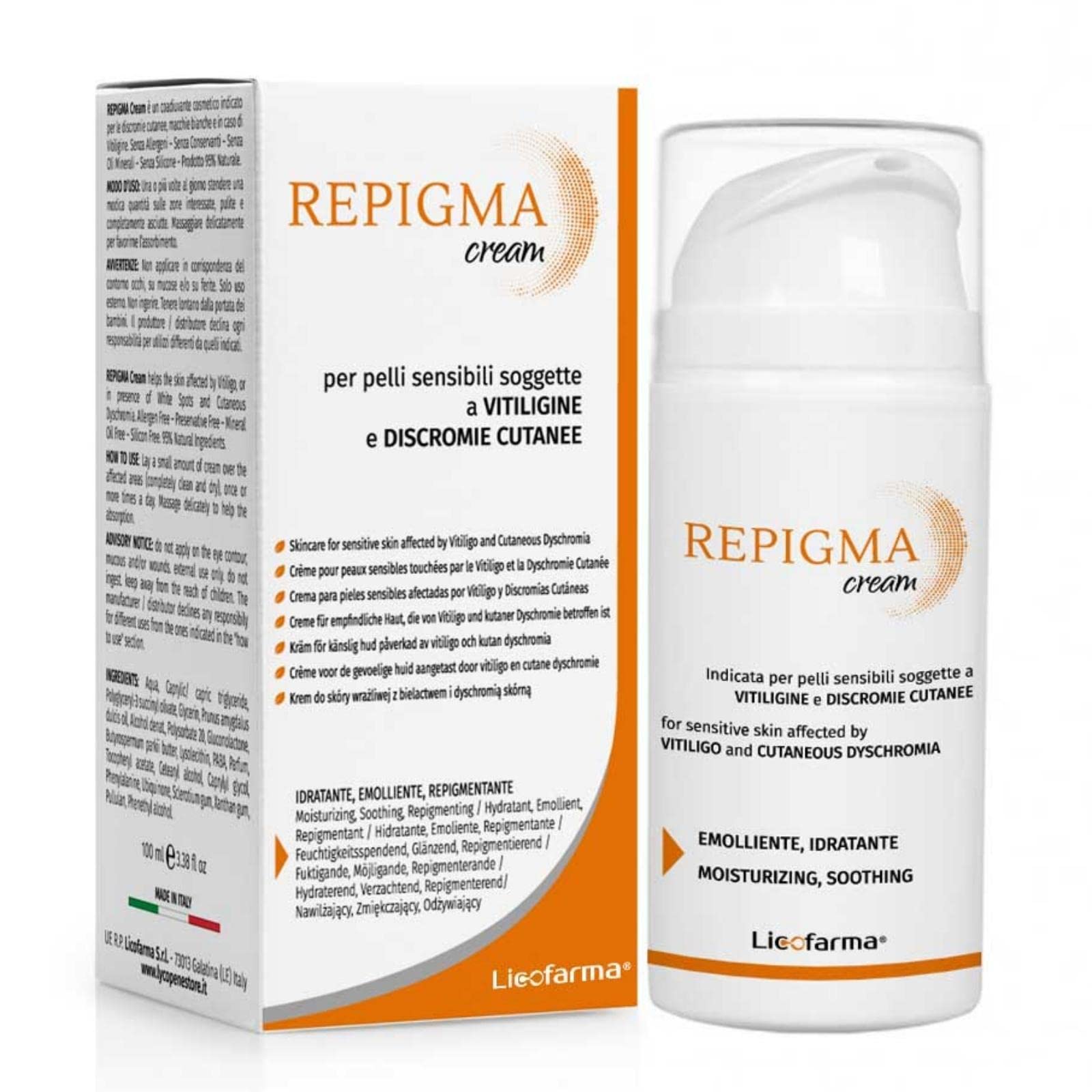 Mua Repigma Cream helps the skin affected by Vitiligo, or in presence o ...