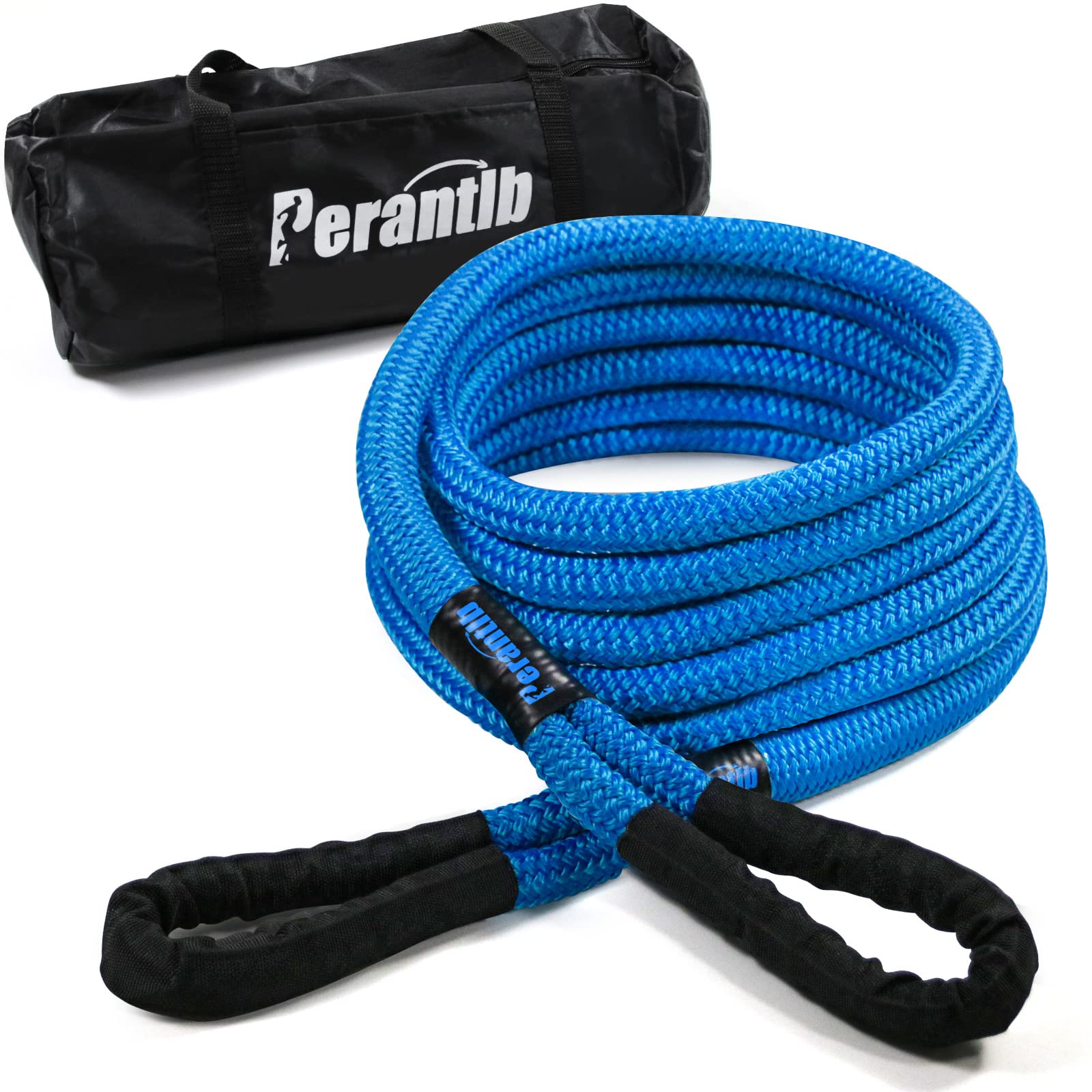 Perantlb Kinetic Recovery Rope 1" x 20ft (33000lbs),Tow Rope with Soft ...