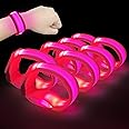 Amazon.com: M.best 8pcs LED Light Up Bracelets Glow Flashing Wristbands ...