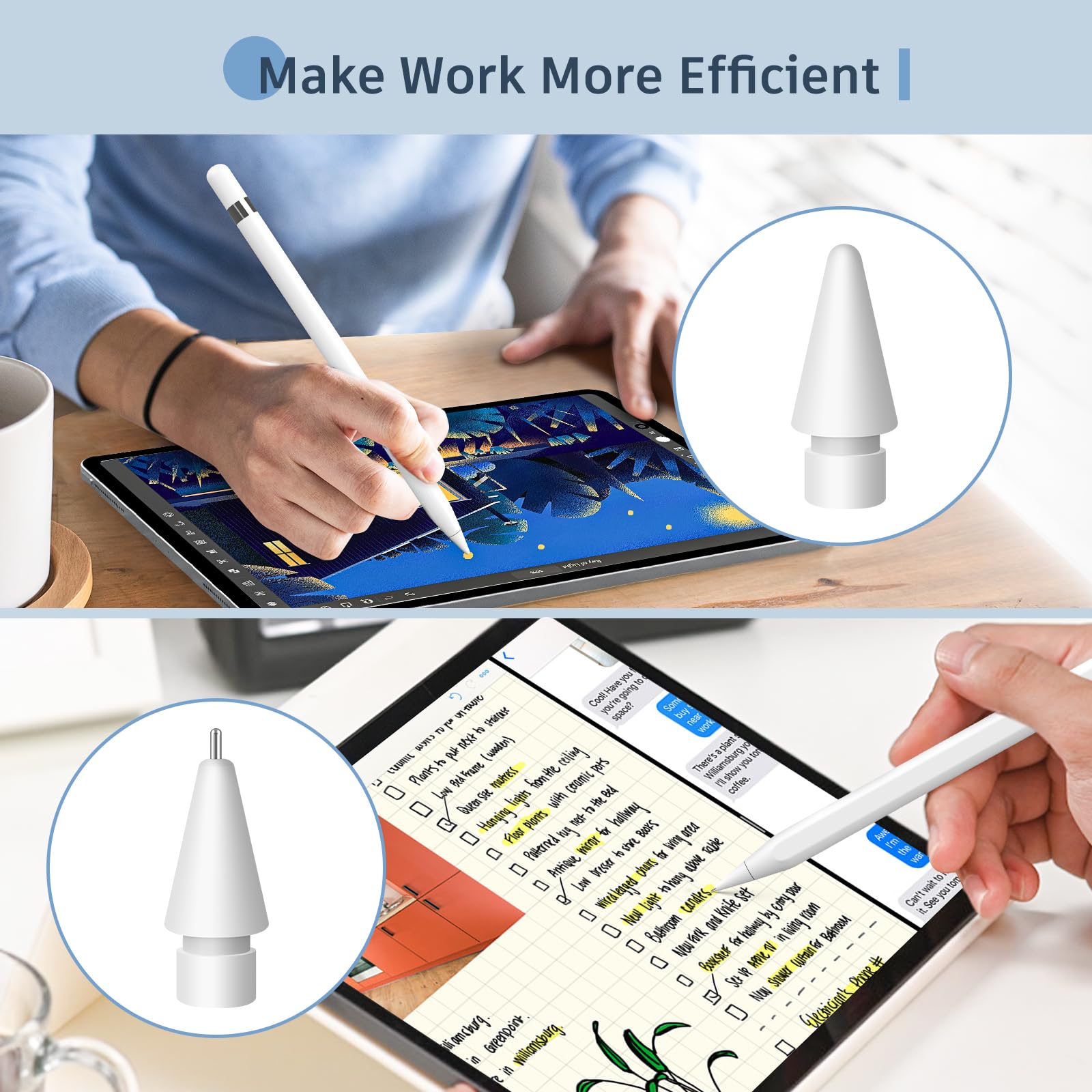 Mua Replacement Pencil Tips for Apple Pencil 2nd Generation/ 1st ...
