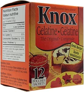Knox The Original Unflavoured Gelatin (12 pouches) 84g/Gélatin sans ...