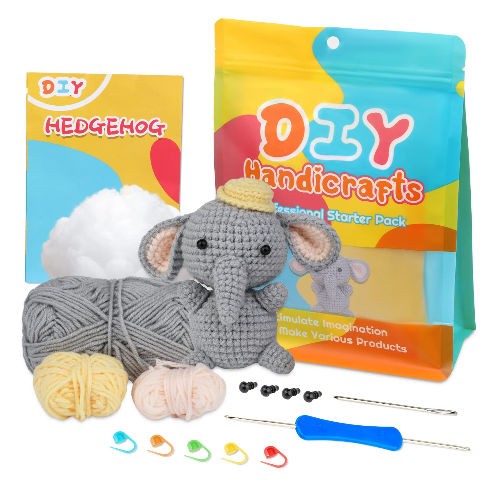 ZMAAGG Beginners Crochet Kit, Crochet Animal Kit, Knitting Kit with ...