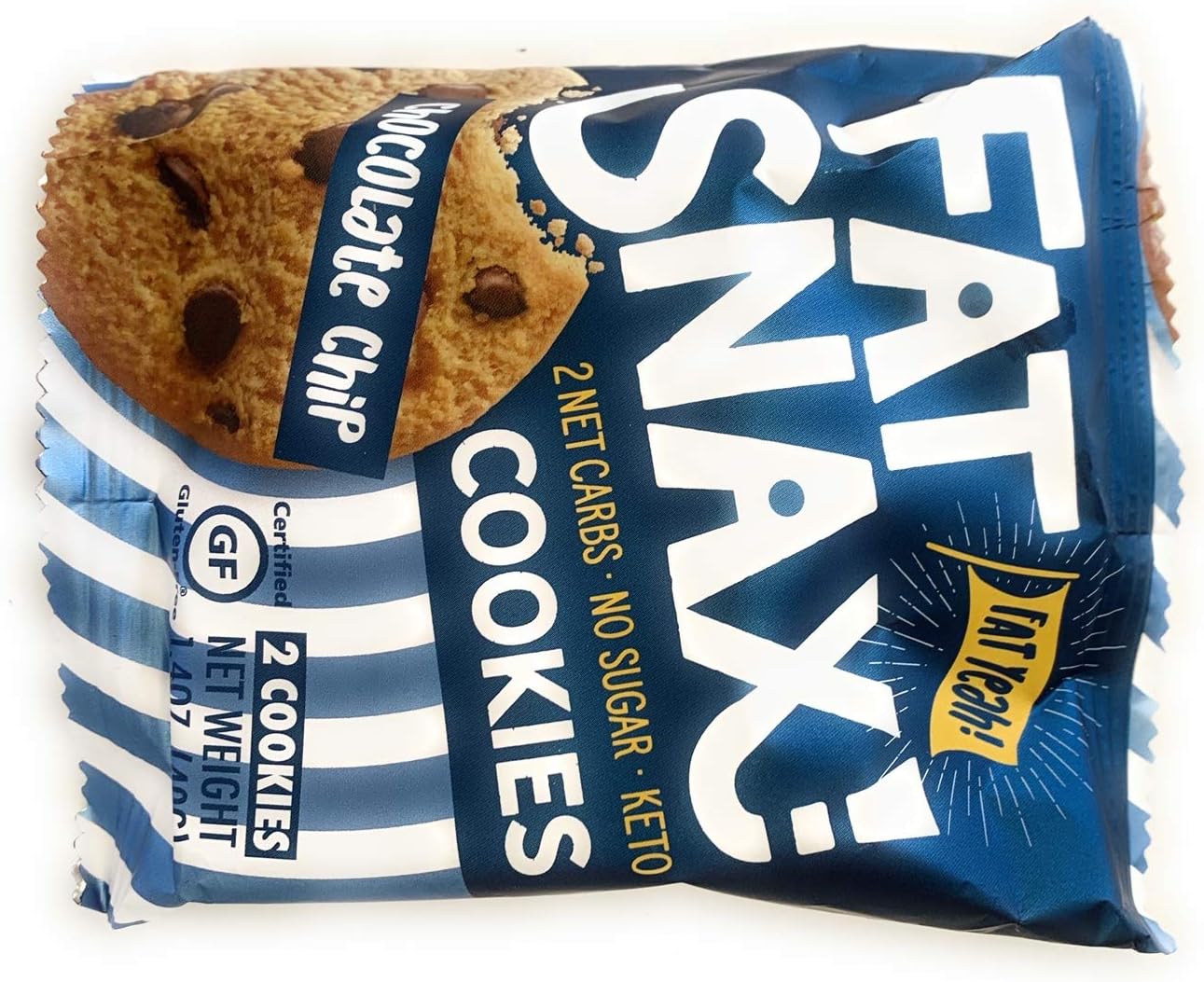 Fat Snax Cookies - Low Carb, Keto, and Sugar Free (Chocolate Chip, 6 ...