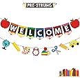 Amazon.com: Welcome Banner Kids Back to School Party Decoration Apple ...