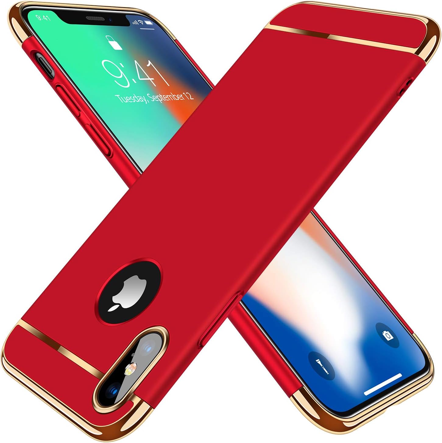 TORRAS iPhone X Case, iPhone Xs Case, 3 in 1 Hybrid Ultra Thin Slim ...