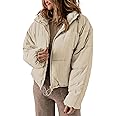 Dokotoo Womens Winter Quilted Jackets Long Sleeve Full Zip Puffer Jacket Coats with Pockets at ...
