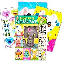 Amazon.com: Bendon Silly Pets Face Repositional Stickers Fun Activity ...