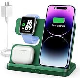 Amazon.com: JARGOU 3 in 1 Charging Station for Apple Wireless Charger ...