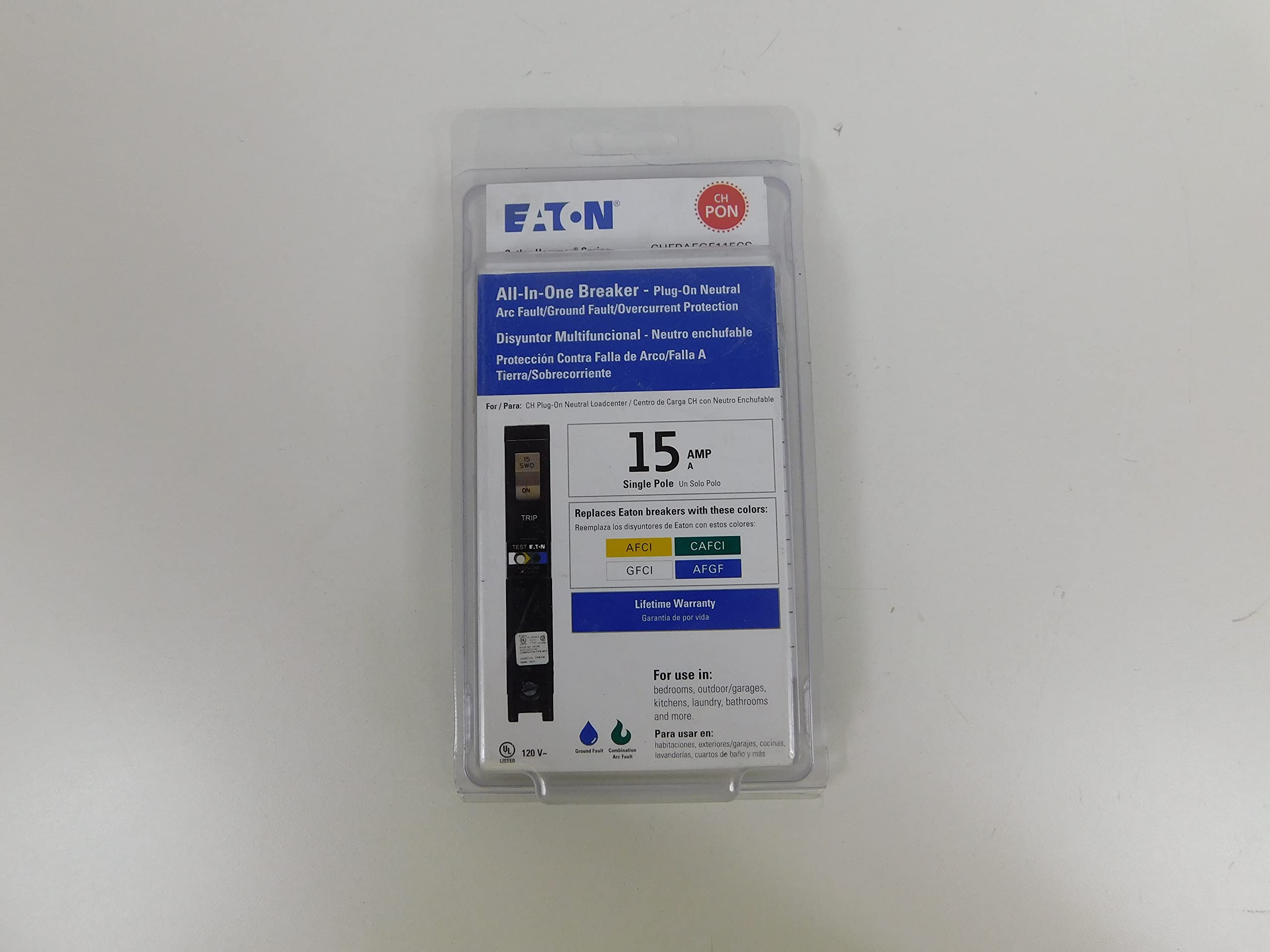 Mua CH 15 Amp 1-Pole Dual Function (Arc Fault/Ground Fault) Plug-On ...