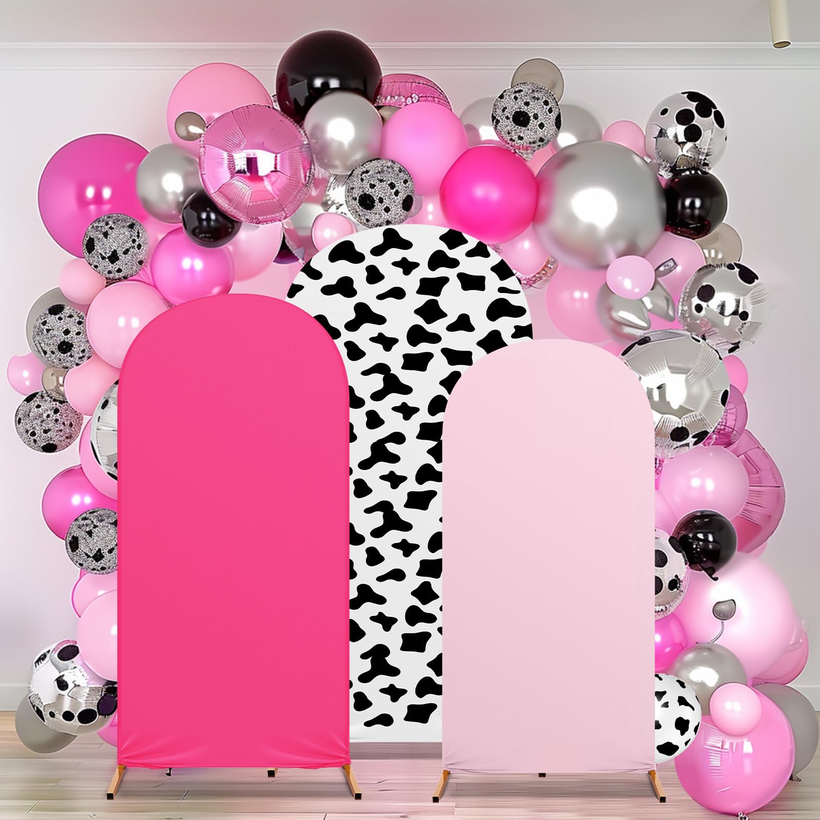 RimCereal 3 Sets Cow Theme Party Arch Backdrop Cover Cow Birthday Party ...
