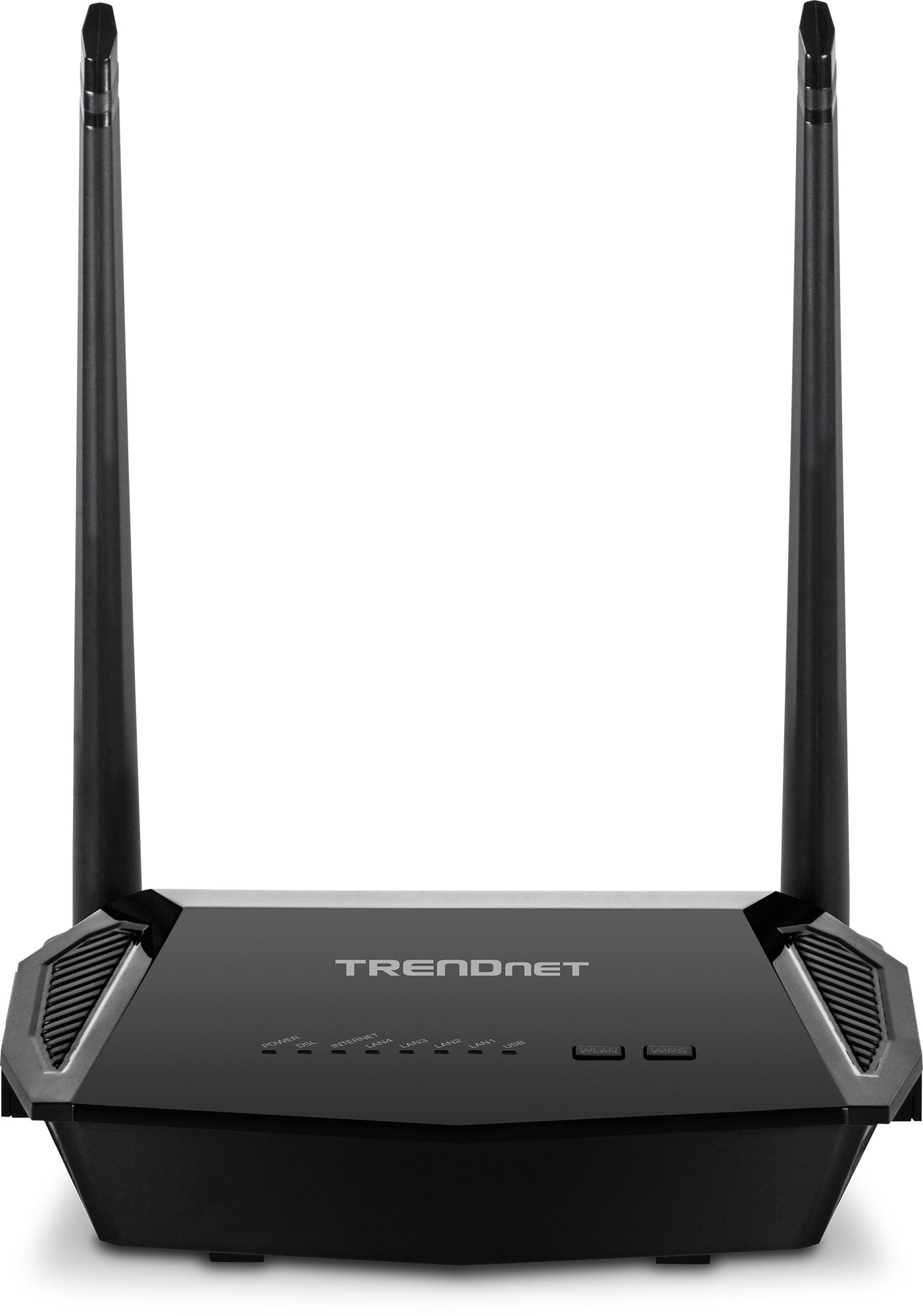 TRENDnet N300 Wireless Ads 2+ Modem Router, 4 X 10/100 Mbps LAN Ports ...