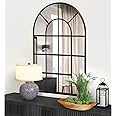 Amazon.com: GIFTTROVE Black Arched Window Mirror, Large Window pane ...