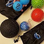 Deep Tissue Massage Ball Set - Includes 5" Foam Roller Mobility Ball ...