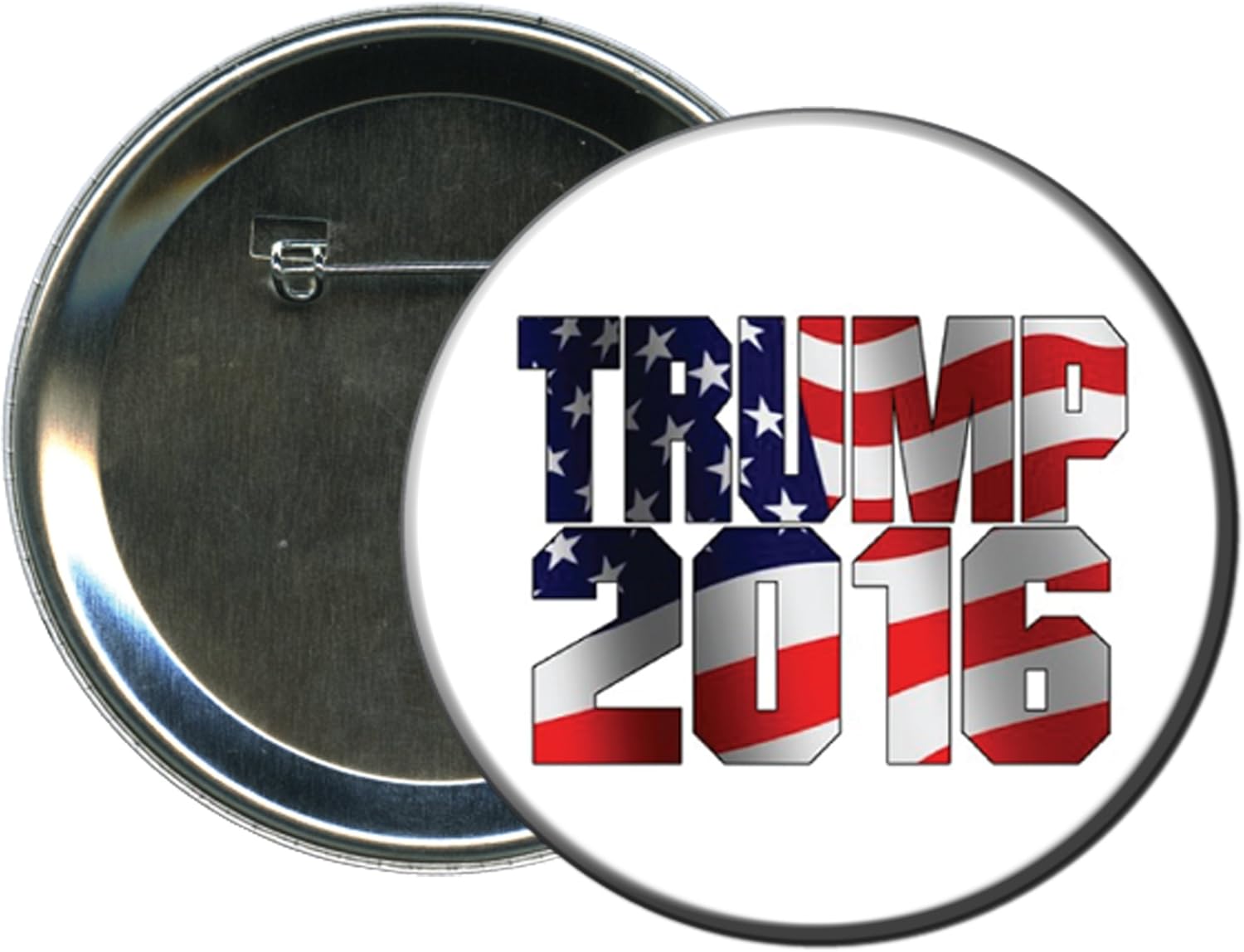 Amazon.com: Donald Trump-09 Round 2016 Campaign Button: Clothing